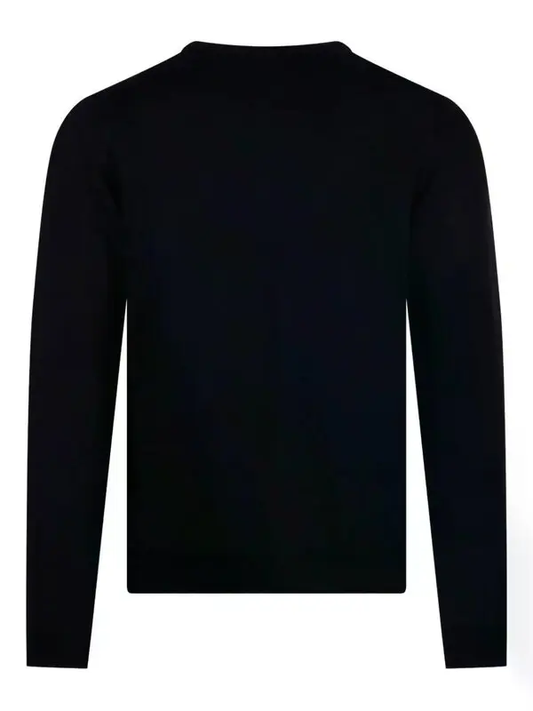 ROBERTO COLLINA Crew-neck Long-sleeve Sweater - Black