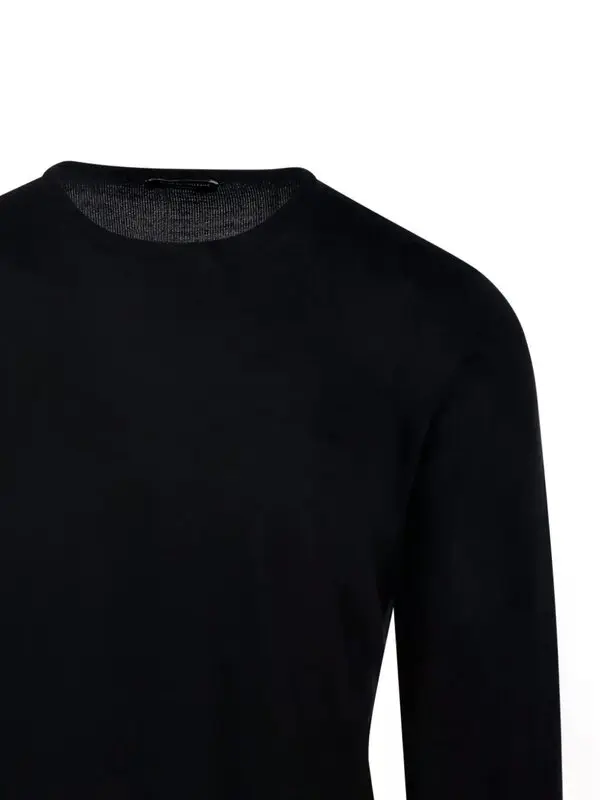 ROBERTO COLLINA Crew-neck Long-sleeve Sweater - Black