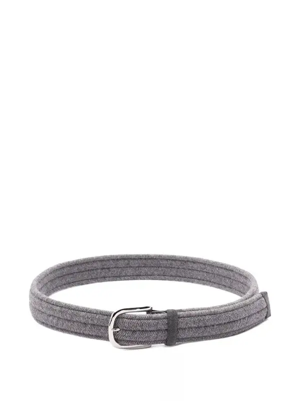ORTIGNI Herringbone Wool Belt - Grey