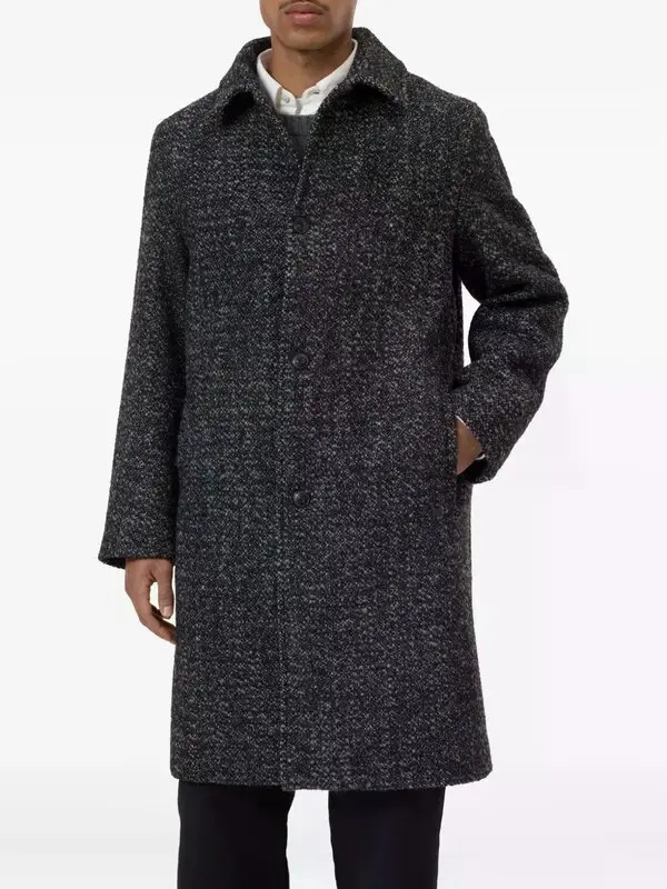 Closed Herringbone Pattern Coat