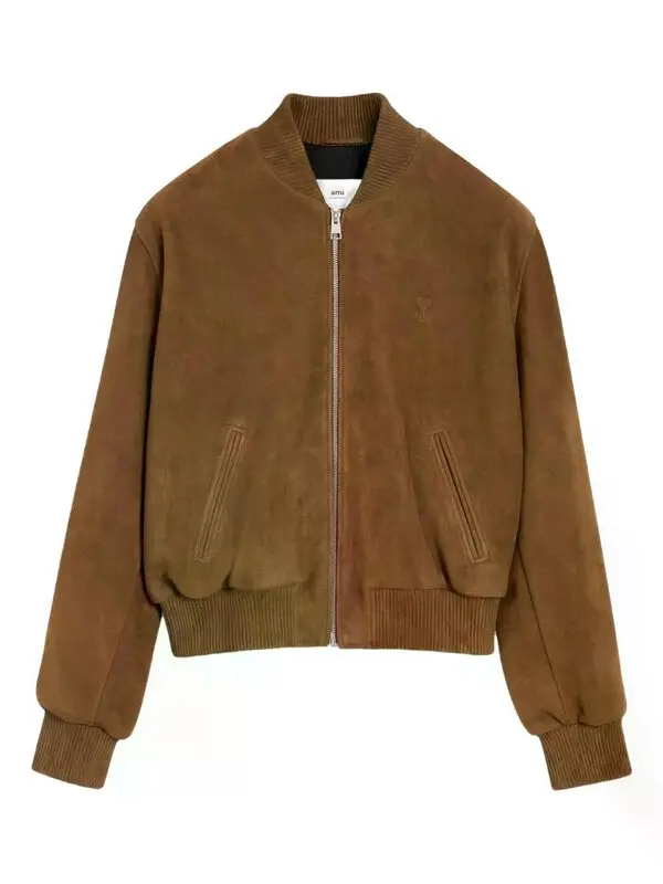 Ami De Coeur Leather Zipped Jacket
