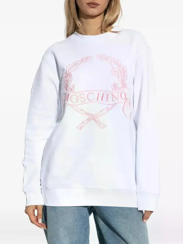 Moschino Laurel Wreath Embroidered Sweatshirt