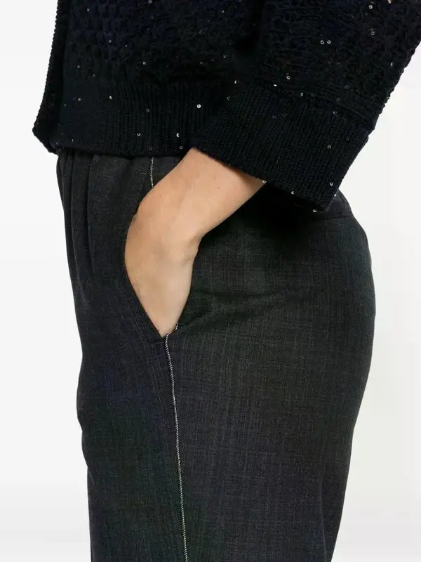 Peserico Wool-blend Cropped Trousers