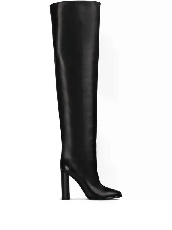 LE SILLA 110mm Elsa Block-heel Leather Boots - Black