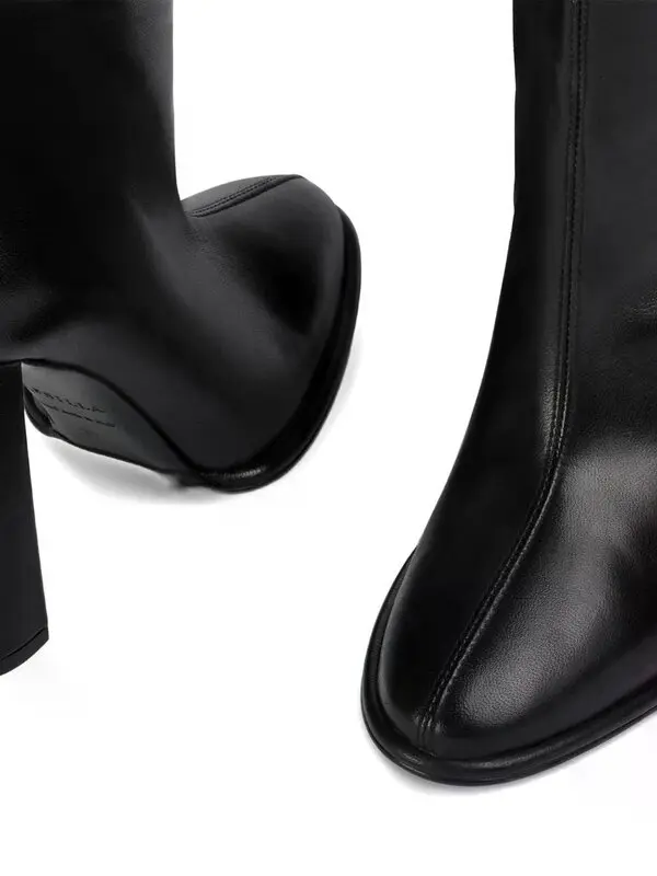 LE SILLA 110mm Elsa Block-heel Leather Boots - Black