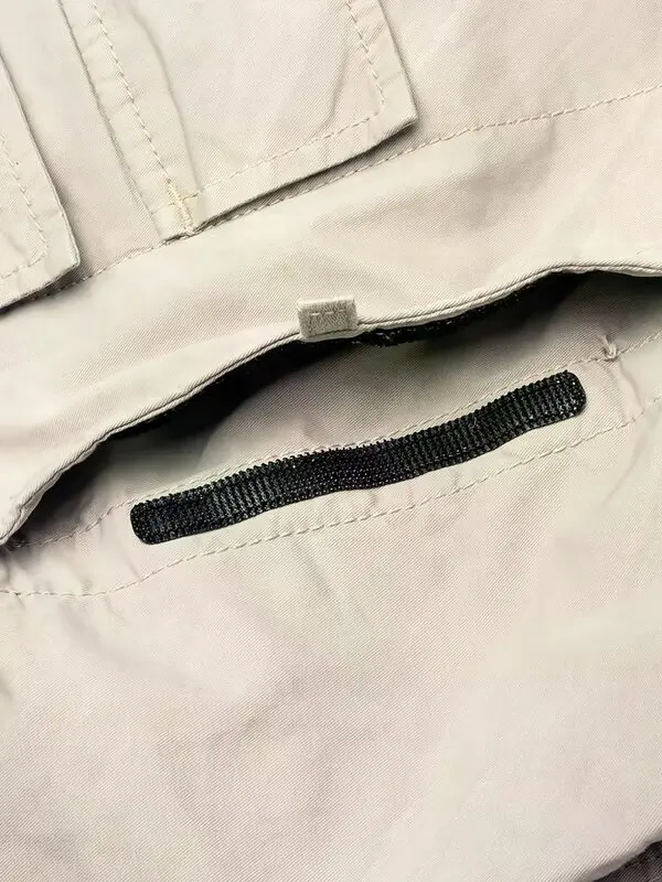 Stone Island Cargo Trousers With Logo Appliqu - Neutrals