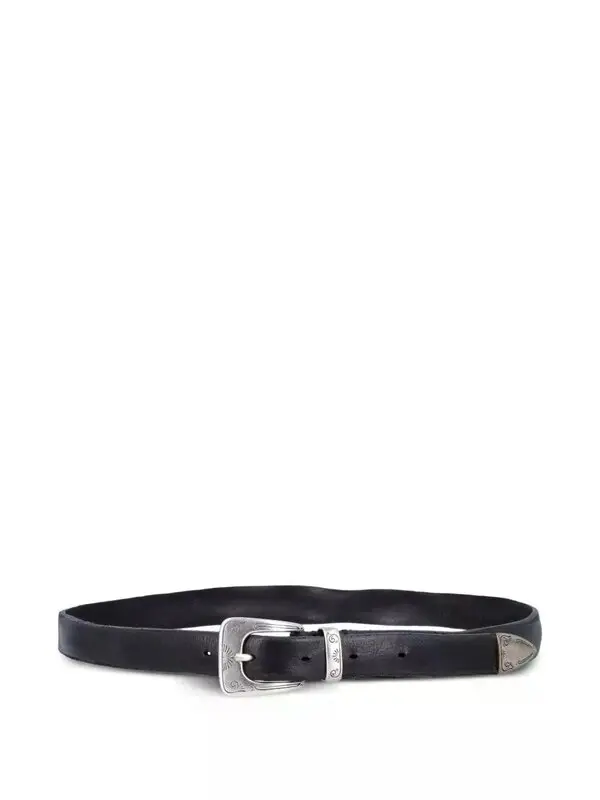 FABRIZIO MANCINI Norvegia Leather Belt - Black