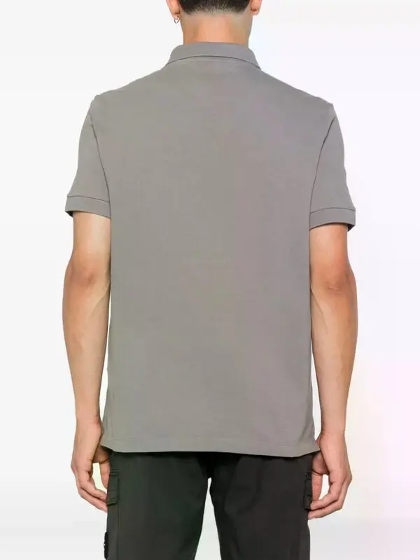 Stone Island Logo-patch Polo Shirt - Grey