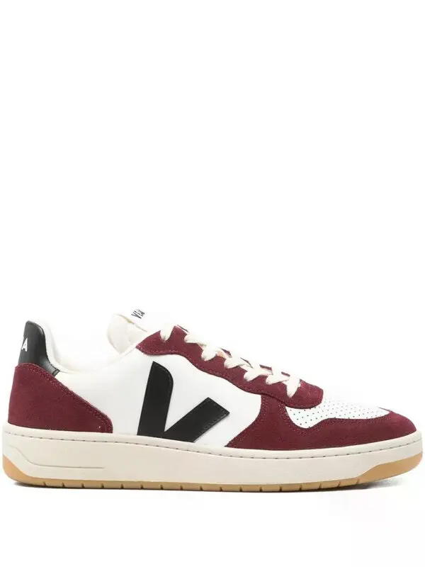 VEJA V-10 Leather Sneakers - White