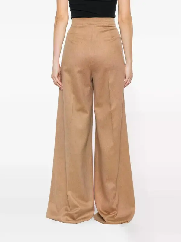 Max Mara Ori Wide-leg Trousers - Neutrals