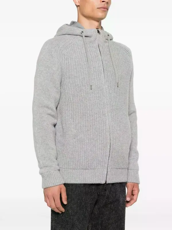 Herno Zip-up Wool Hoodie