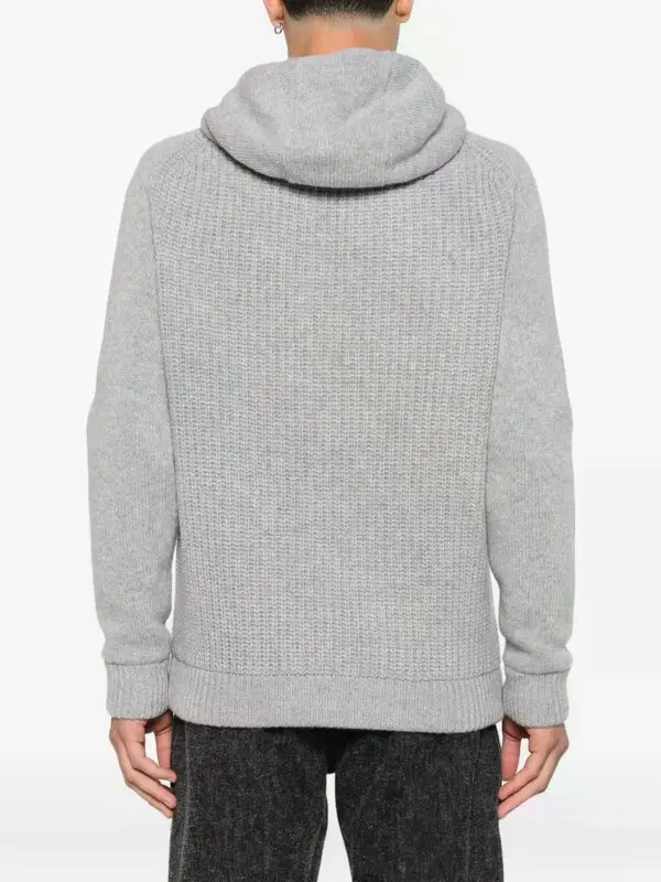 Herno Zip-up Wool Hoodie