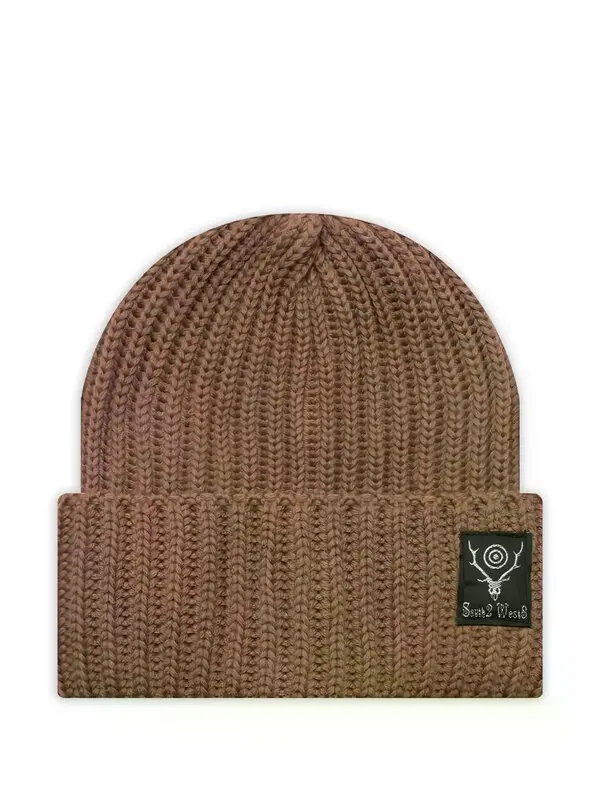 SOUTH2 WEST8 Ribbed Knit Beanie - Brown