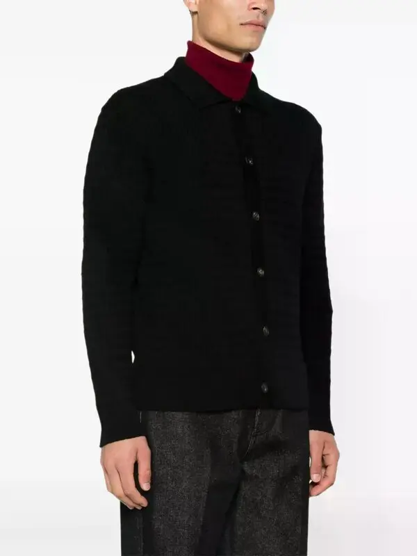 Tagliatore Wool Cardigan - Black