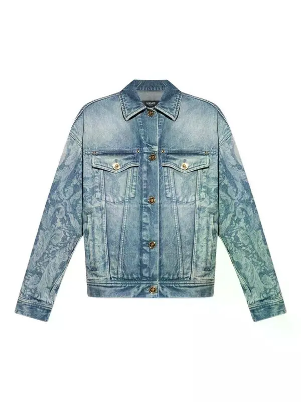 Versace Floral-print Denim Jacket