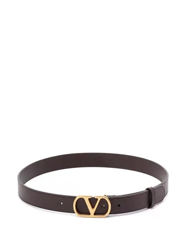 Valentino Garavani Vlogo Leather Belt - Brown
