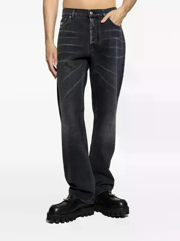 Moschino Five-pocket Faded Jeans