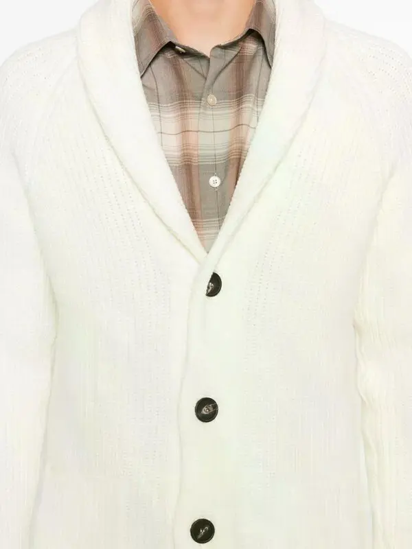 Tagliatore Shawl-collar Ribbed Cardigan
