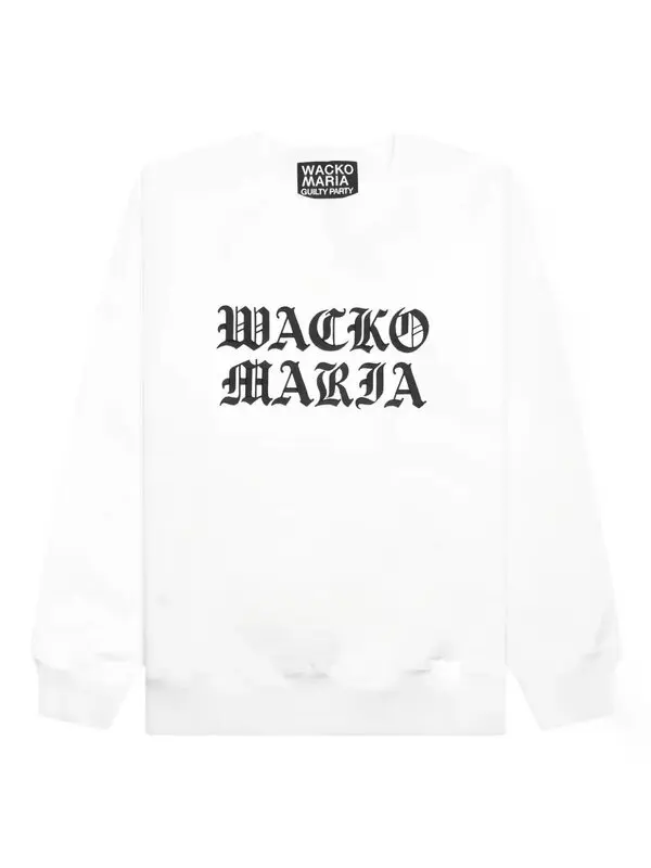 WACKO MARIA Embroidered Crew Neck Sweatshirt - White