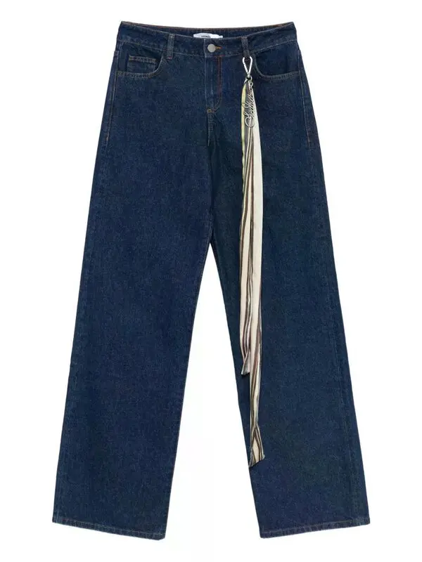 SIEDRES Odette Scarf-detail Jeans - Blue