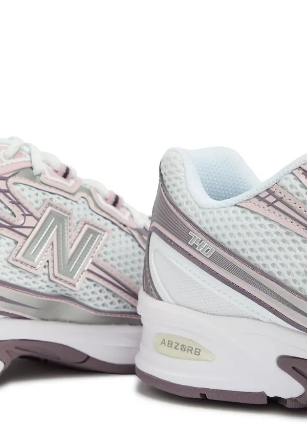 NEW BALANCE 740 Panelled Sneakers - Pink And White