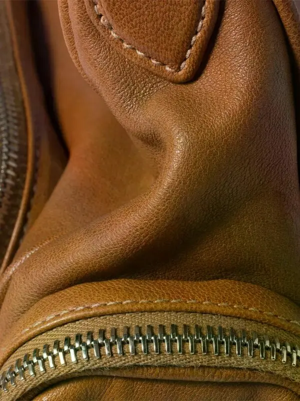 Miu Miu Leather Shoulder Bag With Multiple Pockets