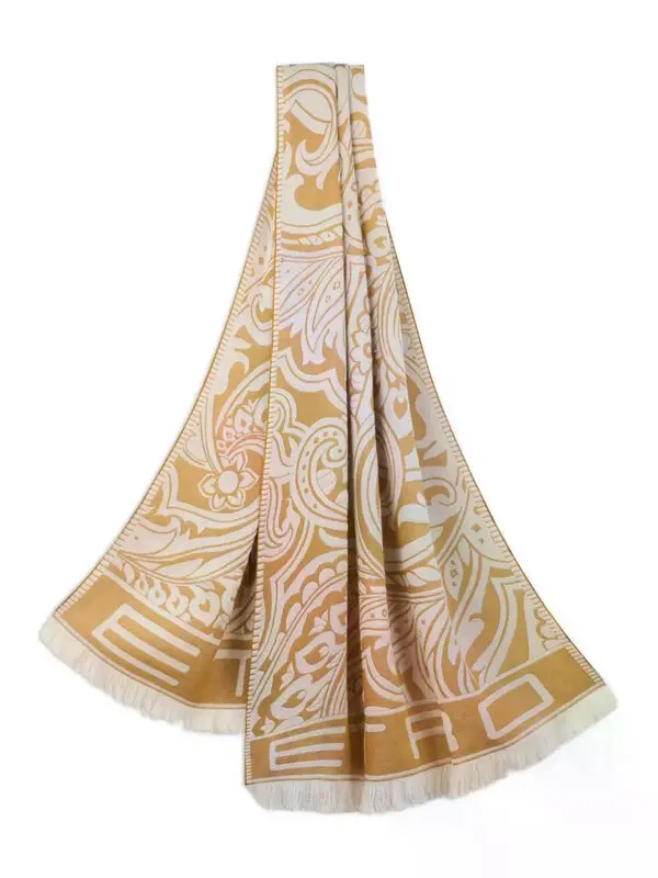Etro Paisley-pattern Fringed Scarf
