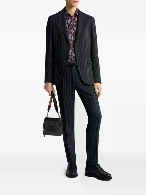Etro Striped Wool-blend Suit