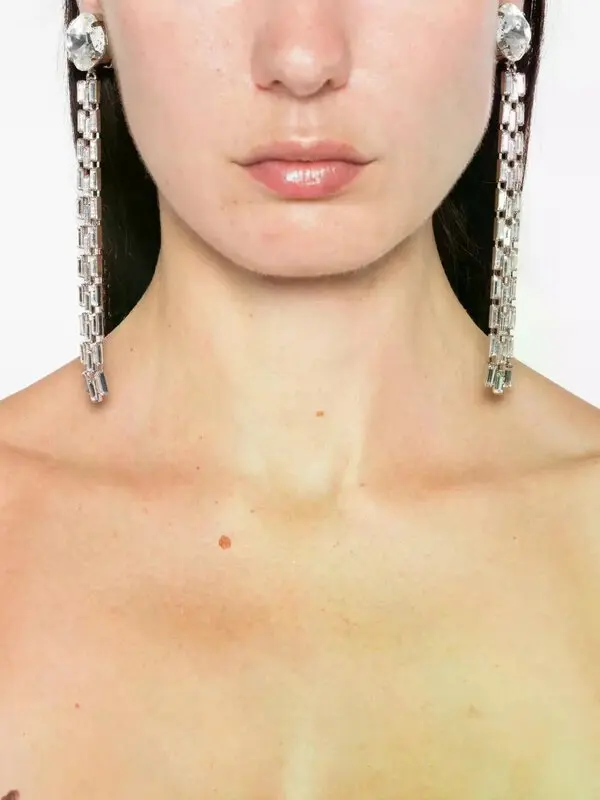 Alessandra Rich Fringe-detail Drop Earrings