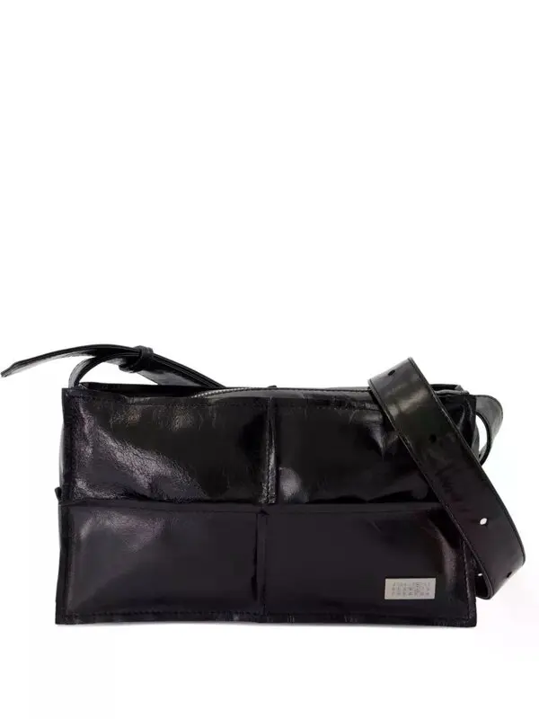 MAISON MARGIELA Panelled Leather Crossbody Bag - Black