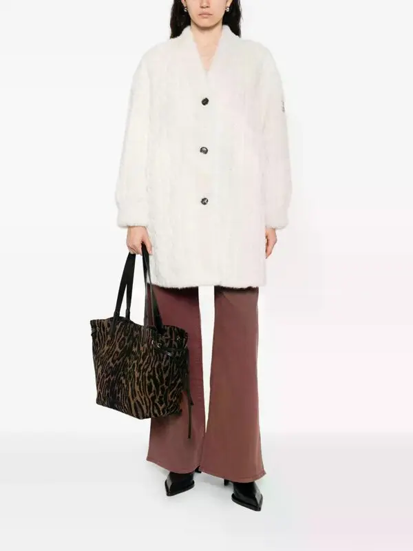 ERMANNO FIRENZE Cable-knit Buttoned Coat