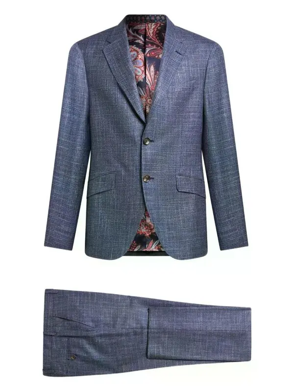 Etro Checked Wool Suit