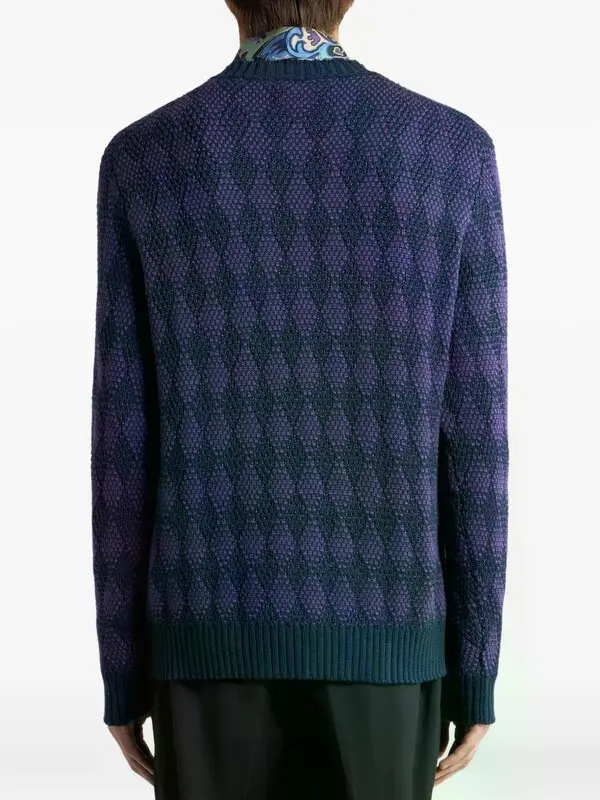 Etro Jacquard Diamond-pattern Sweater