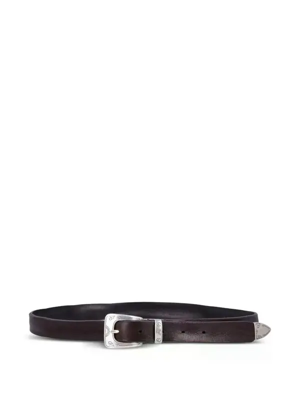 FABRIZIO MANCINI Norvegia Leather Belt - Brown