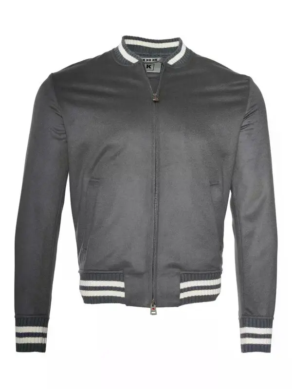 Kiton Didier Ribbed-trim Cashmere Bomber Jacket