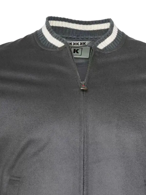 Kiton Didier Ribbed-trim Cashmere Bomber Jacket