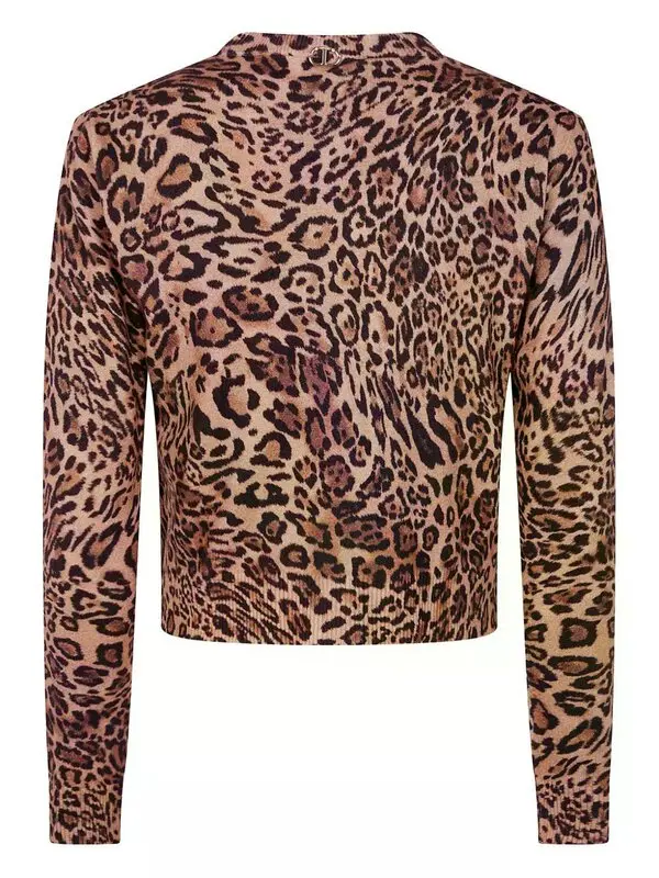TWINSET Leopard-print Button-front Cardigan