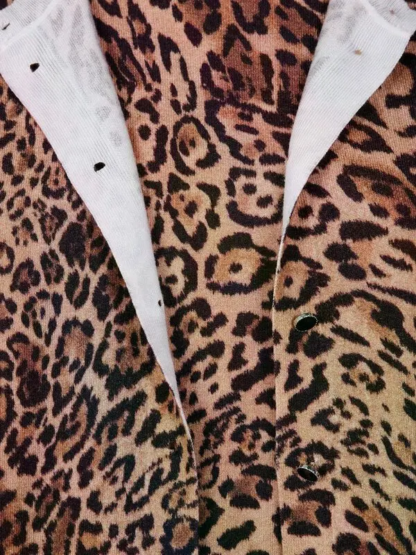 TWINSET Leopard-print Button-front Cardigan