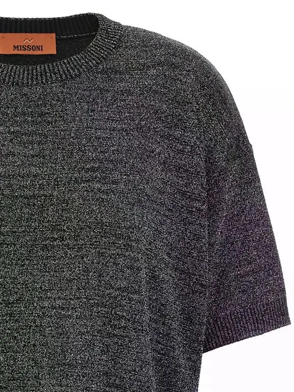 Missoni Metalic Crew-neck T-shirt - Grey