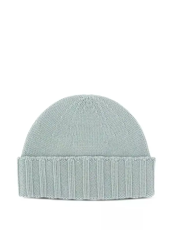 DRUMOHR Ribbed Cashmere Beanie - Green