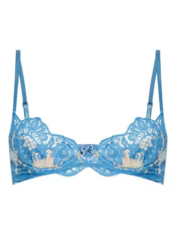 Dsquared2 Bow-detailing Lace Bra - Blue