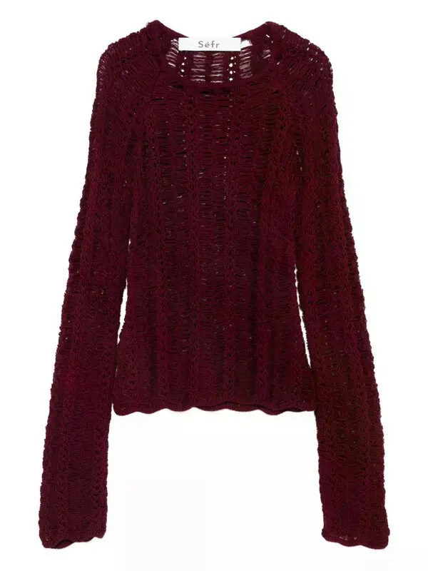 Séfr Open-knit Sweater - Red