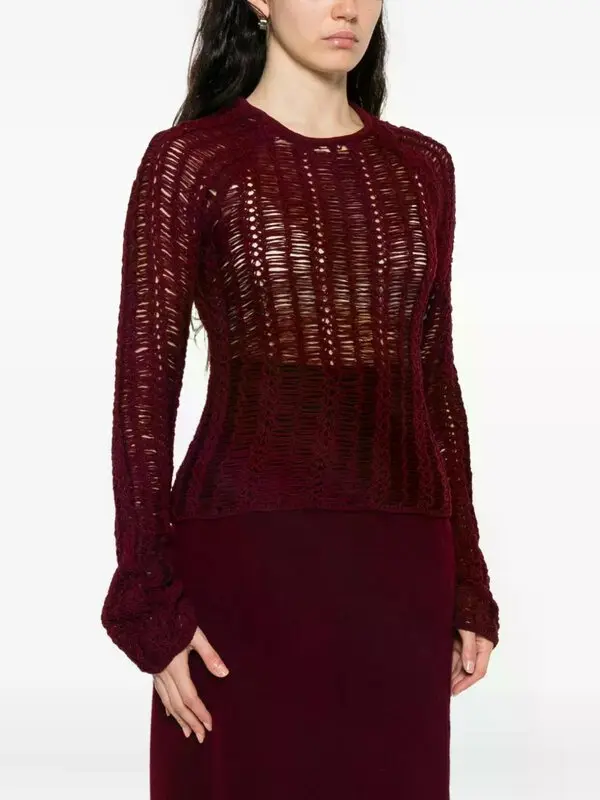 Séfr Open-knit Sweater - Red