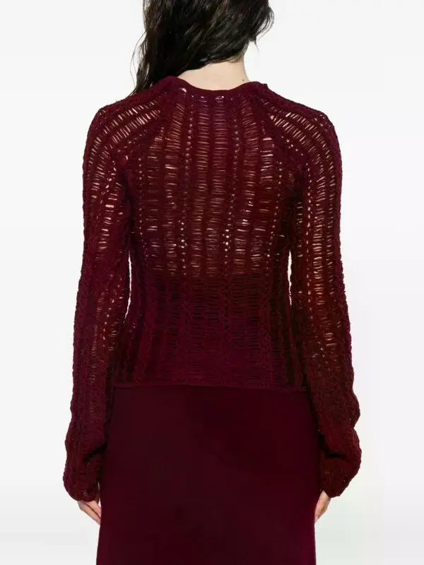 Séfr Open-knit Sweater - Red