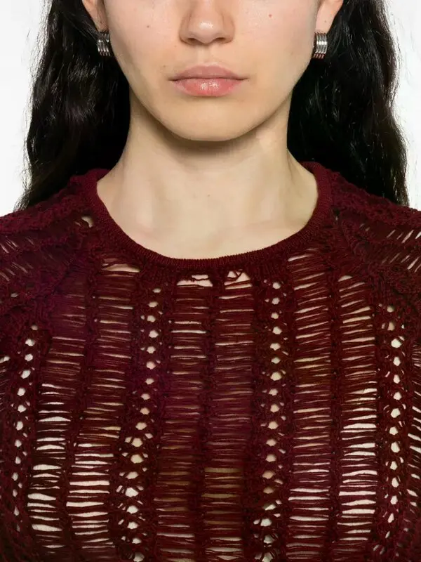 Séfr Open-knit Sweater - Red