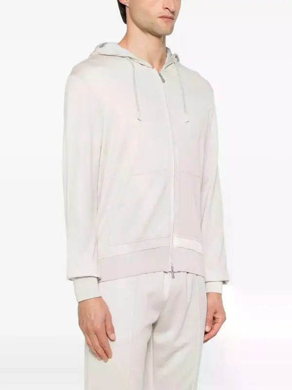 Eleventy Full-zip Hoodie - Neutrals