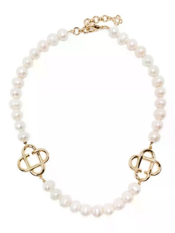 Casablanca Pearl-embellished Necklace - Gold