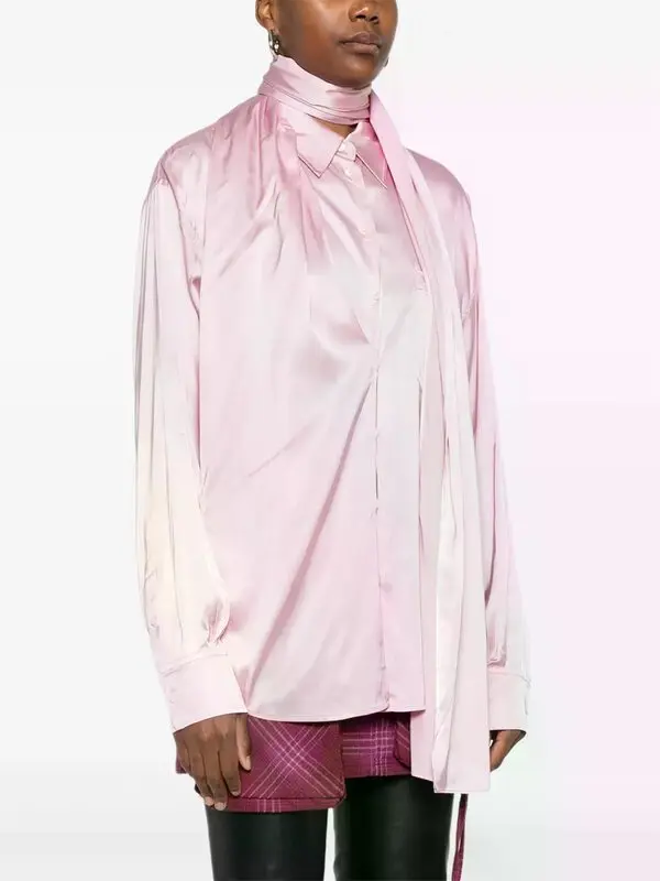 Acne Studios Scarf-detail Satin Blouse