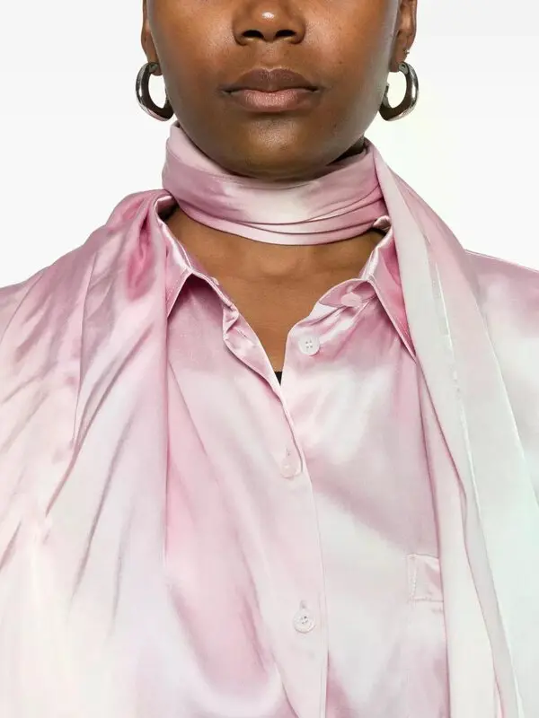 Acne Studios Scarf-detail Satin Blouse
