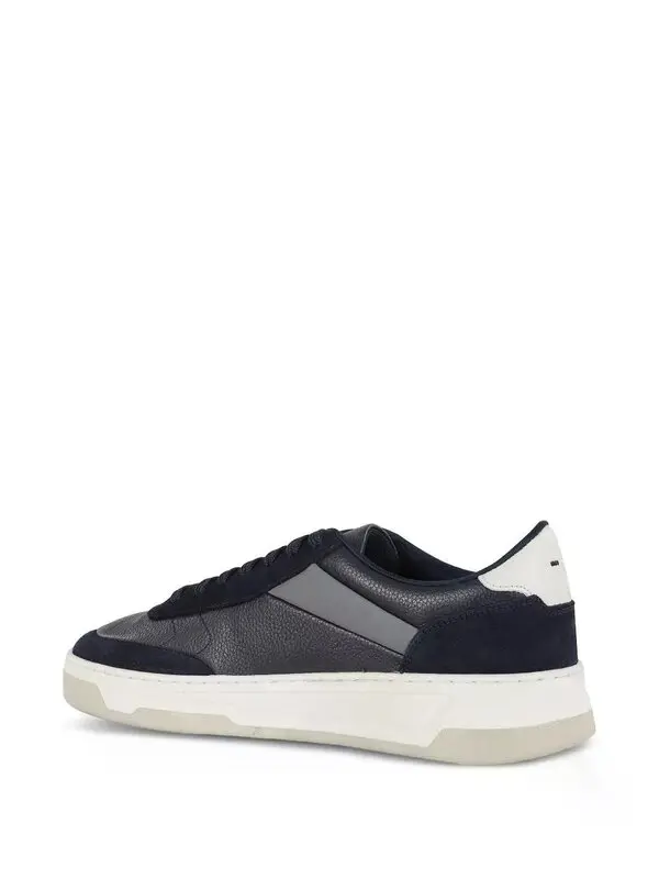 BOSS Leather Panel Sneakers - Black